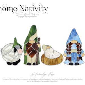Gnome Nativity Stained Glass Patterns - Etsy