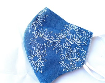 Denim face mask | Etsy