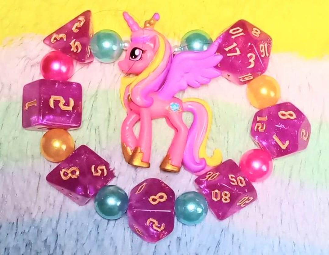Princess Cadence - My Little Pony Polyhedral Dice Stretch Bracelet With ...