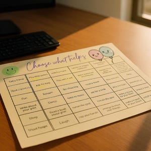 Worksheet - Choose What Helps - Etsy Australia