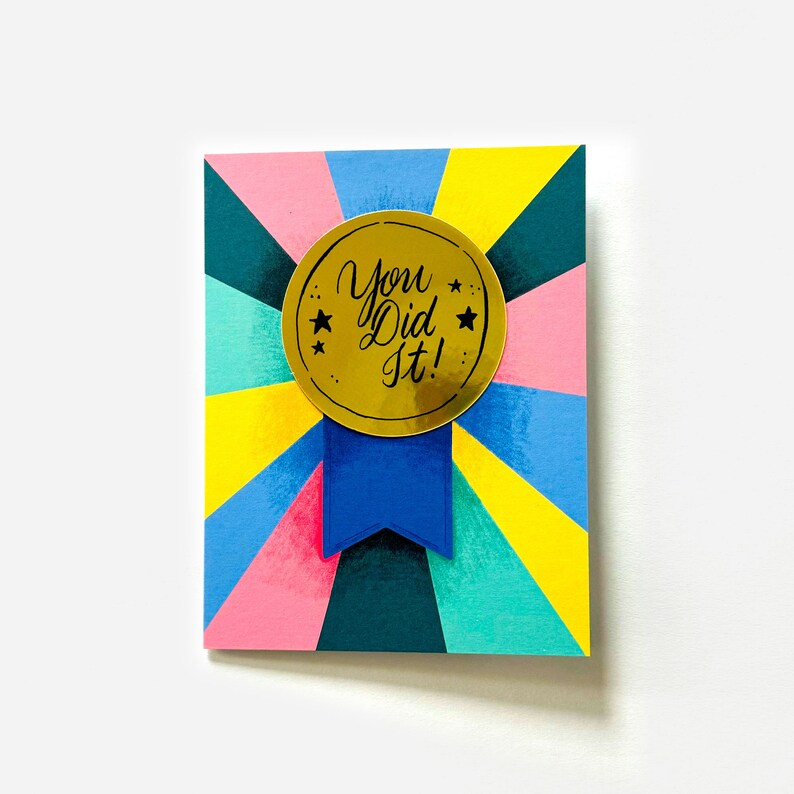 You Did It! Keepsake Sticker Greeting Card - Etsy