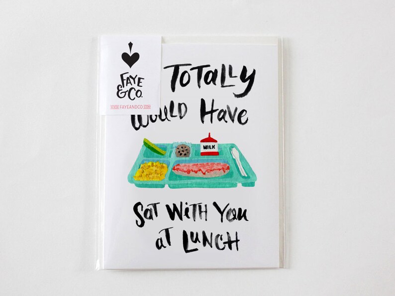 Lunch Tray School Greeting Card - Etsy