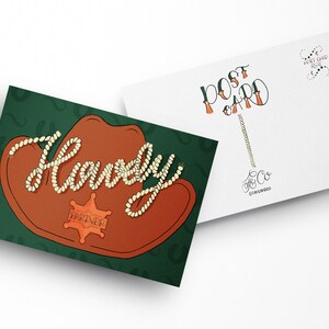 Howdy Partner Cowboy Hat Postcard - Etsy