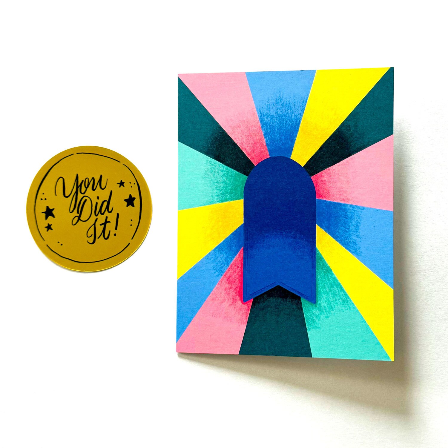 You Did It Keepsake Sticker Greeting Card - Etsy