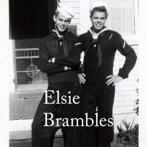 Two Handsome WWII US NAVY Sailors in Uniform Found Photograph, Home ...