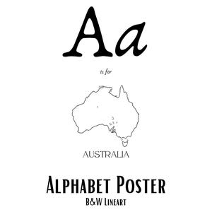 Australian Alphabet Poster - Etsy