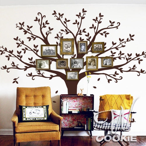 Family Tree Wall Decal Tree Wall Sticker Nature Wall Decal | Etsy