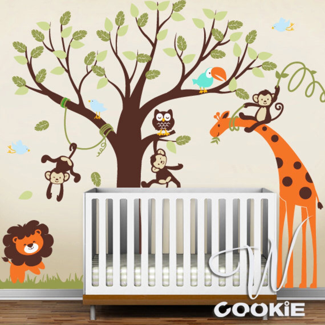Safari Wall Decal Nursery and Kids Room Wall Decor - Etsy