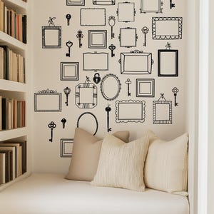 Antique Keys and Frames Wall Decal: Vintage Photo Decor - Etsy
