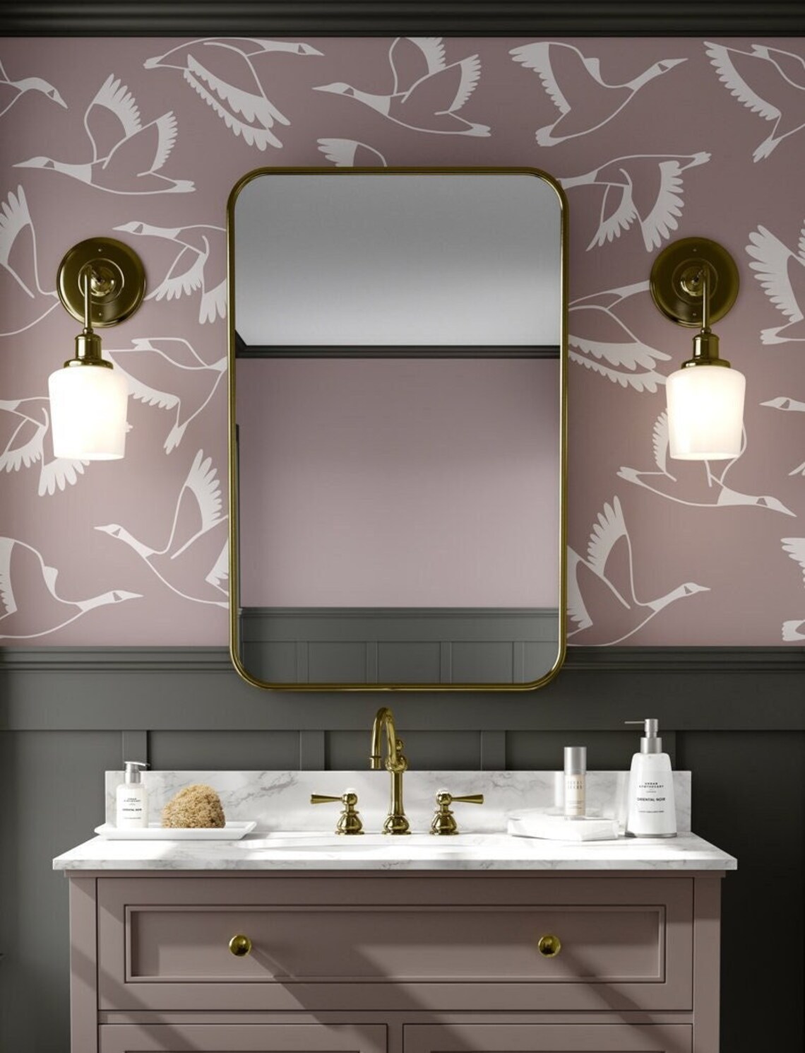 Birds Wall Decal for Powder Room Wall Sticker Gift Home Decor - Etsy