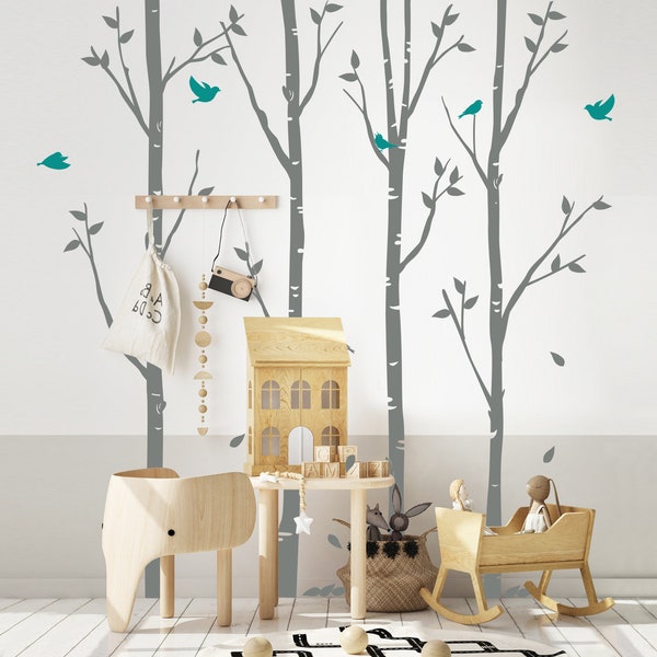 Birch Tree Wall Decal - Etsy