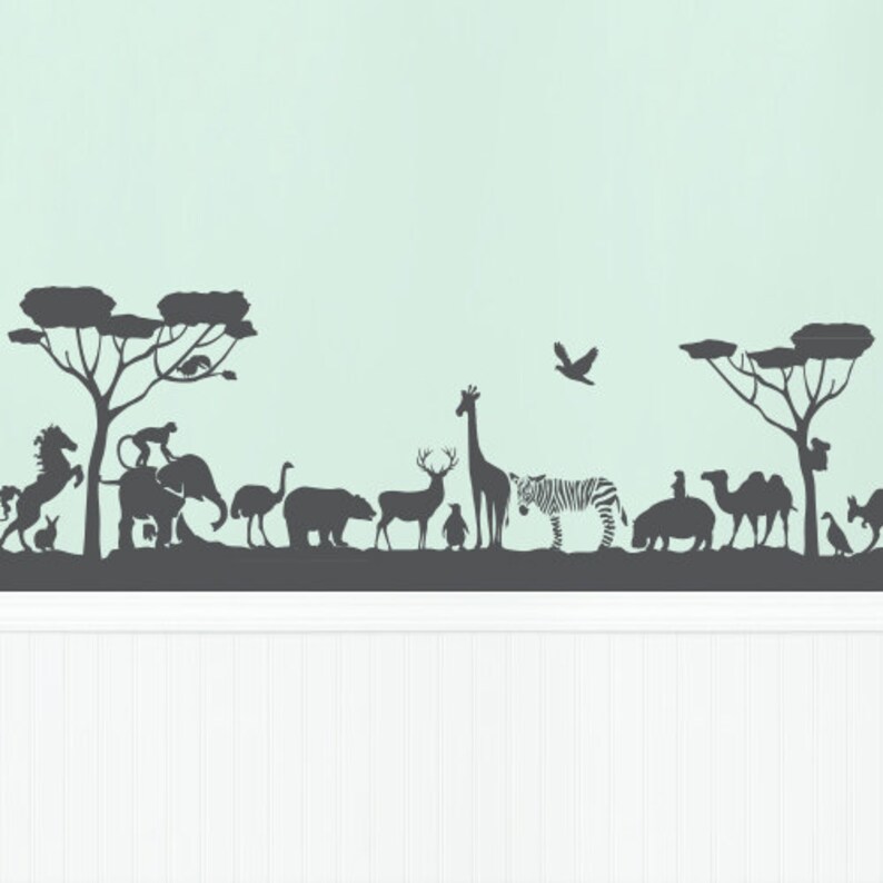 Jungle Zoo Wall Decal - Etsy