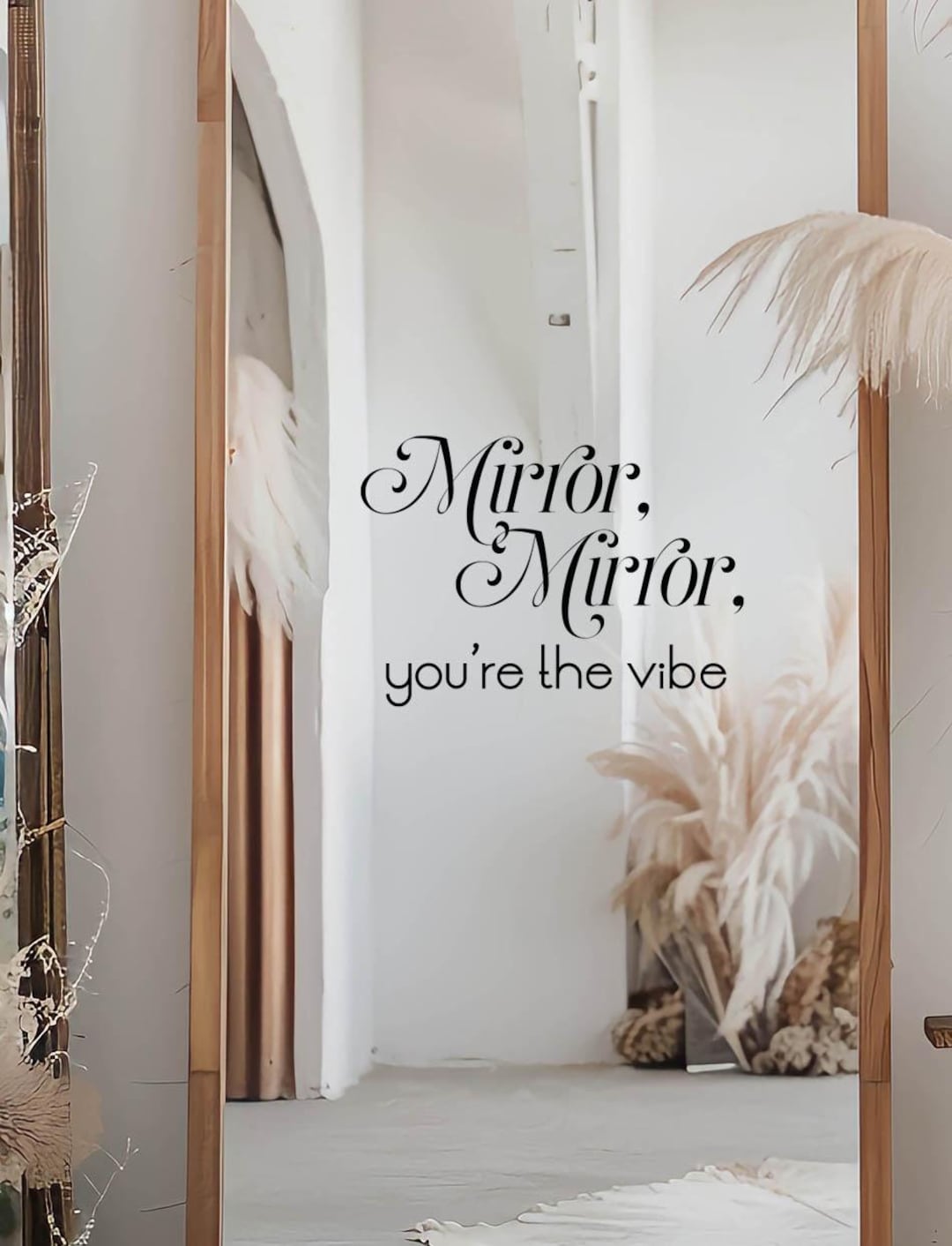 Mirror Decal – "mirror Mirror You're the Vibe" | Motivational Wall ...