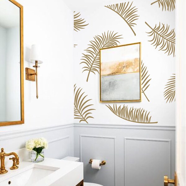 Palm Leaf Wall Decals - Etsy
