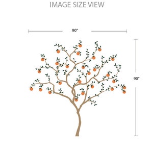 Orange Tree Wall Decal - Wall Decor - Etsy