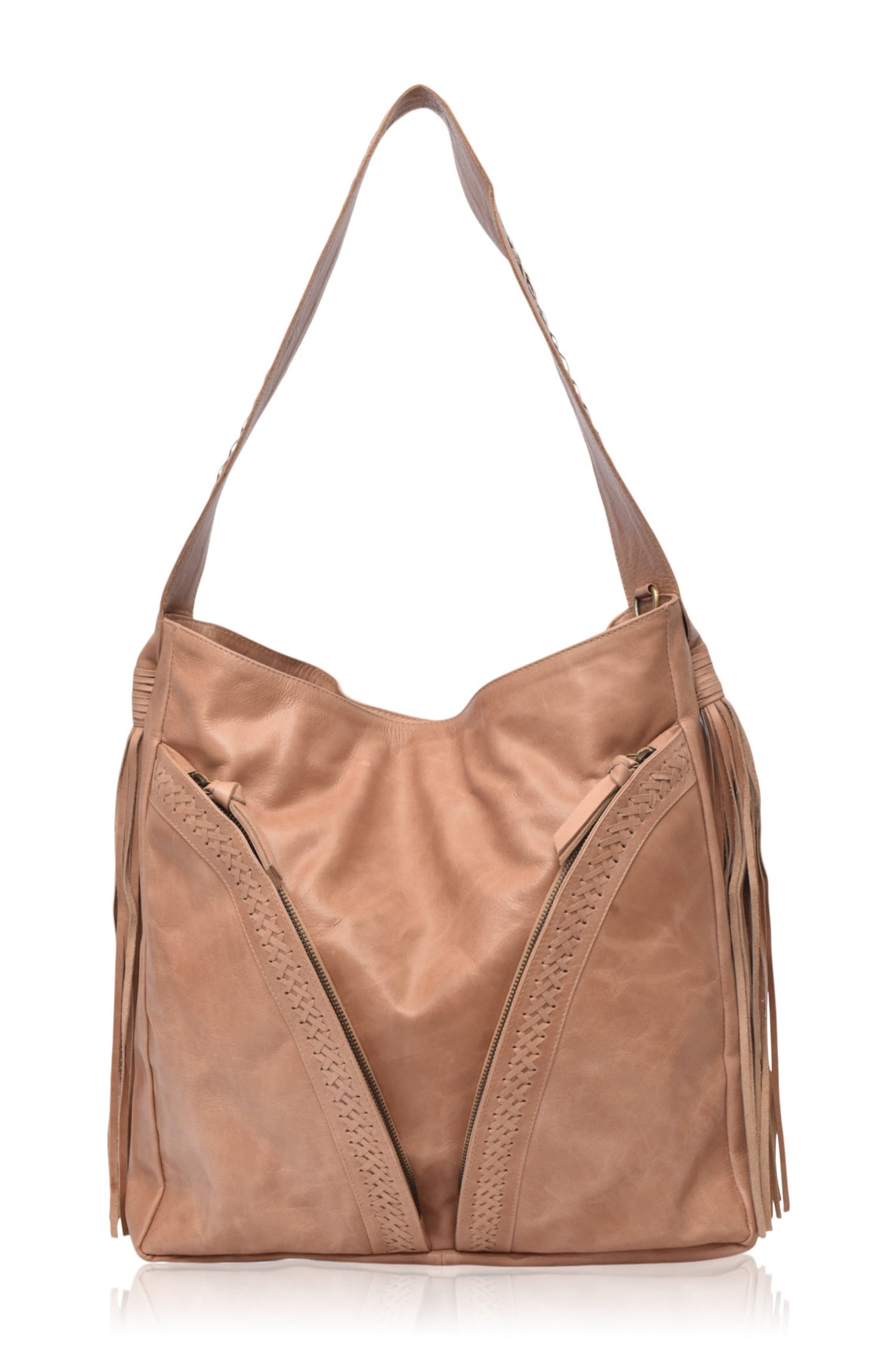 NOMAD. Leather Hobo Bag Slouchy Handbag Boho Leather Bag - Etsy