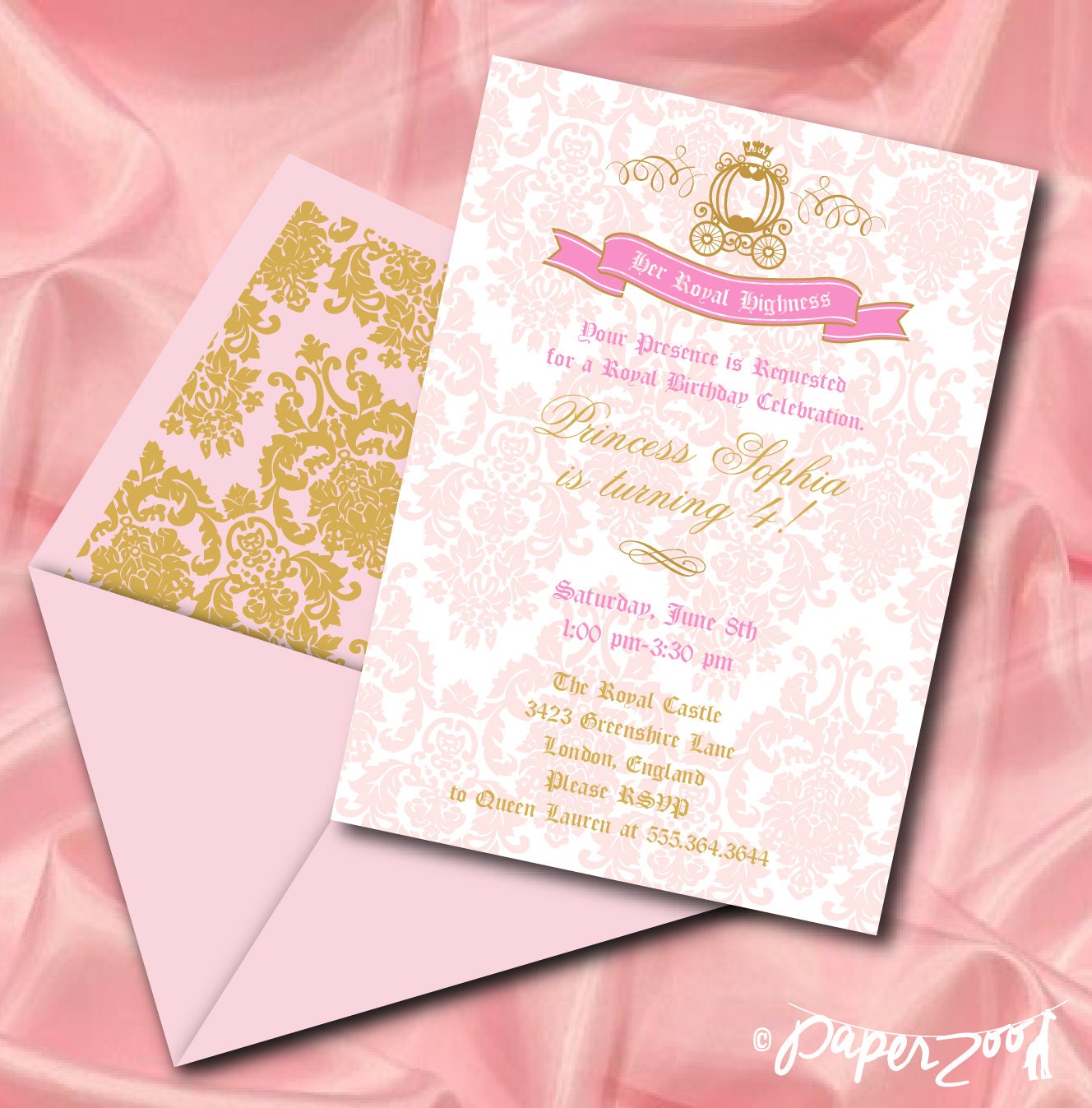 INSTANT DOWNLOAD, Royal Highness, Princess, Pink, Birthday Girl ...