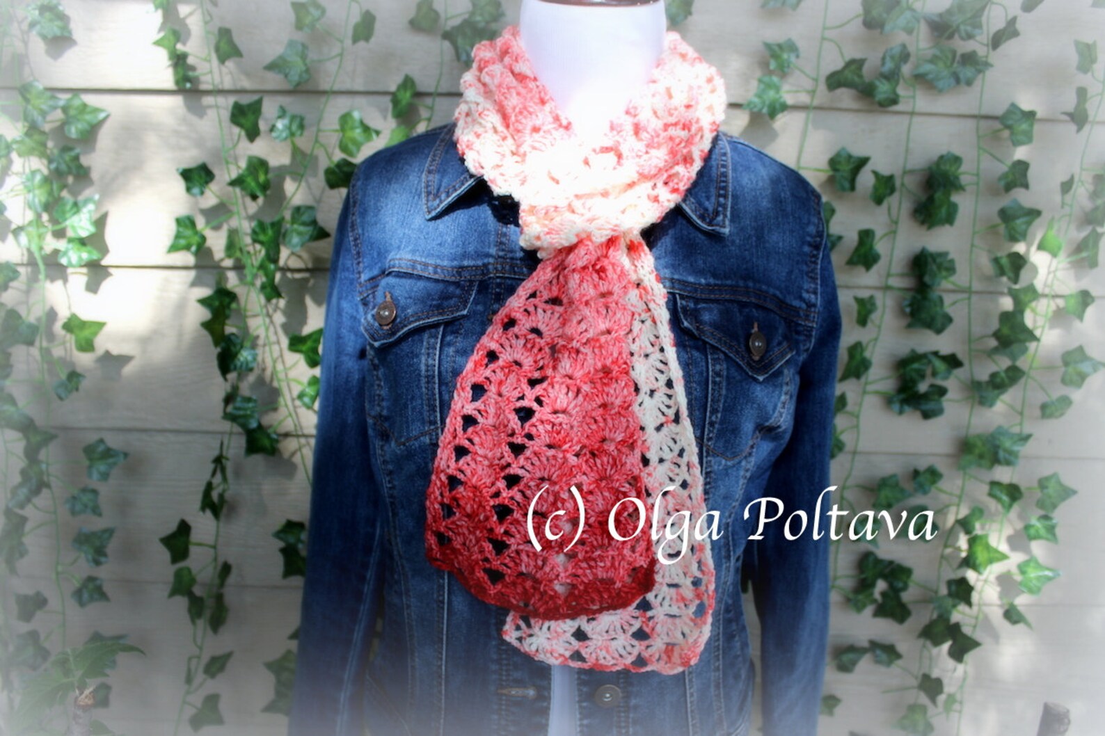 Crochet Pattern, Lacy Summer Scarf Treble Crochet, Easy Crochet Pattern ...