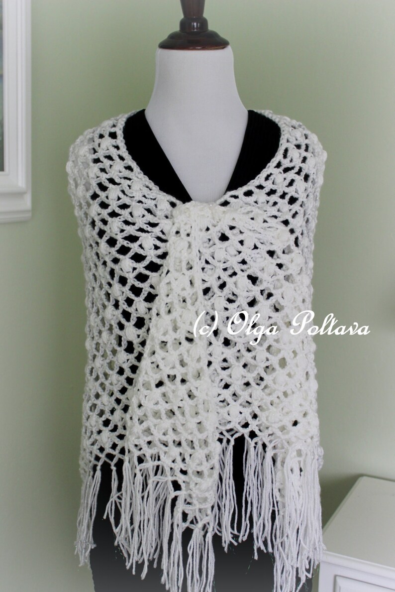 Prayer Shawl Crochet Pattern White Lace Puffs Shawl Crochet | Etsy
