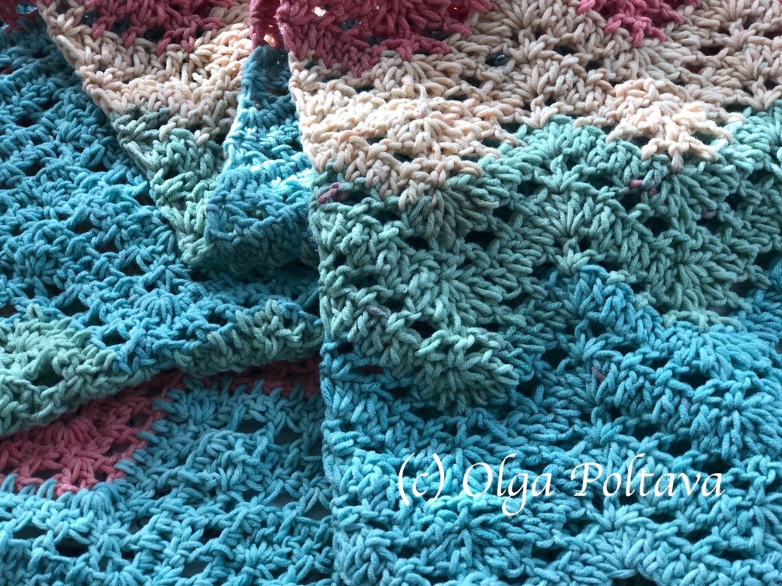 Crochet Pattern Lacy Ripple Spring Scarf Pattern Easy - Etsy