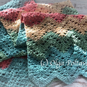 Crochet Pattern, Lacy Ripple Spring Scarf Pattern, Easy Crochet Pattern ...