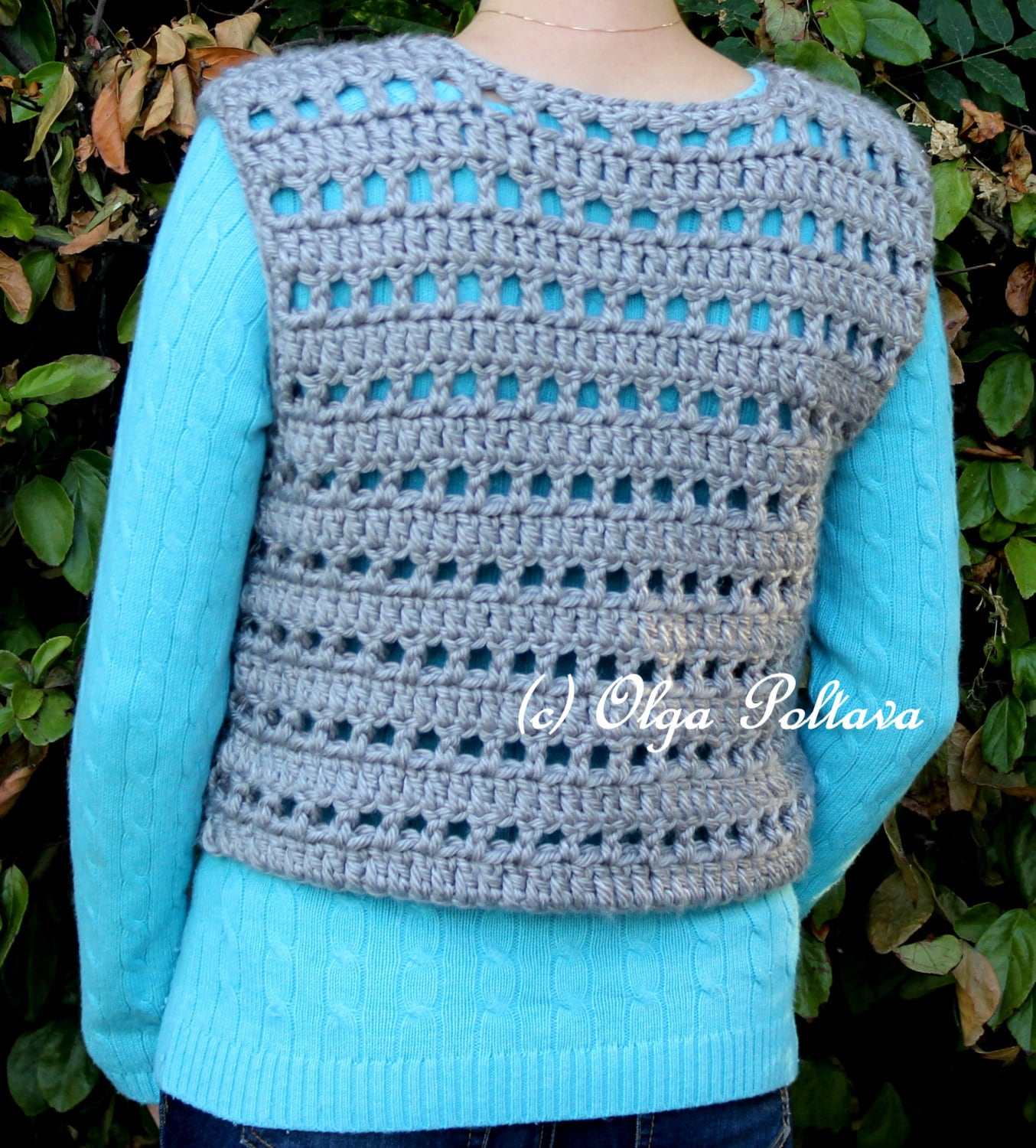 Women's Chunky Vest Crochet Pattern Size Small Easy | Etsy