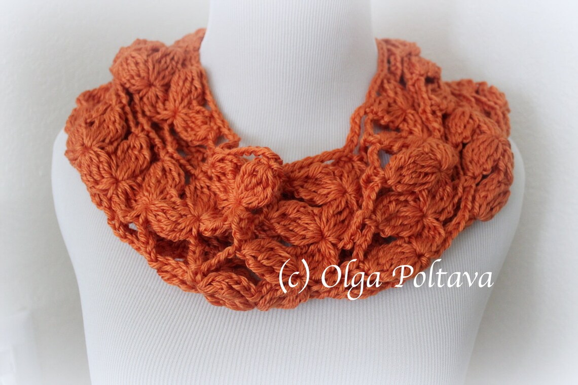 Crochet Pattern Autumn Leaves Lacy Cowl Crochet Pattern Easy | Etsy