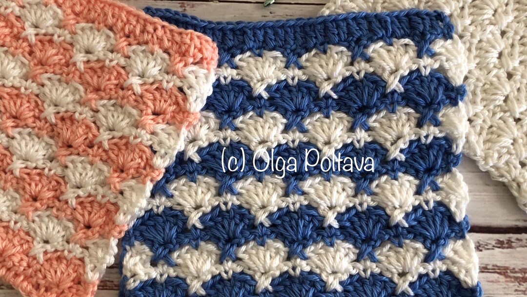 Crochet Pattern, Two Color Crochet Stitch for Baby Blankets or Afghans ...