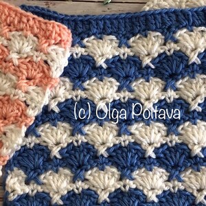 Crochet Pattern, Two Color Crochet Stitch for Baby Blankets or Afghans ...