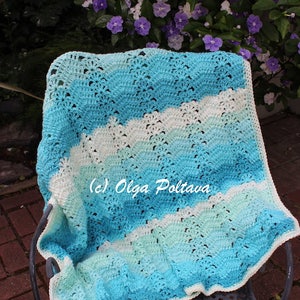 Caron Cakes Ripple and Shells Lapghan Crochet Pattern, Easy Crochet ...
