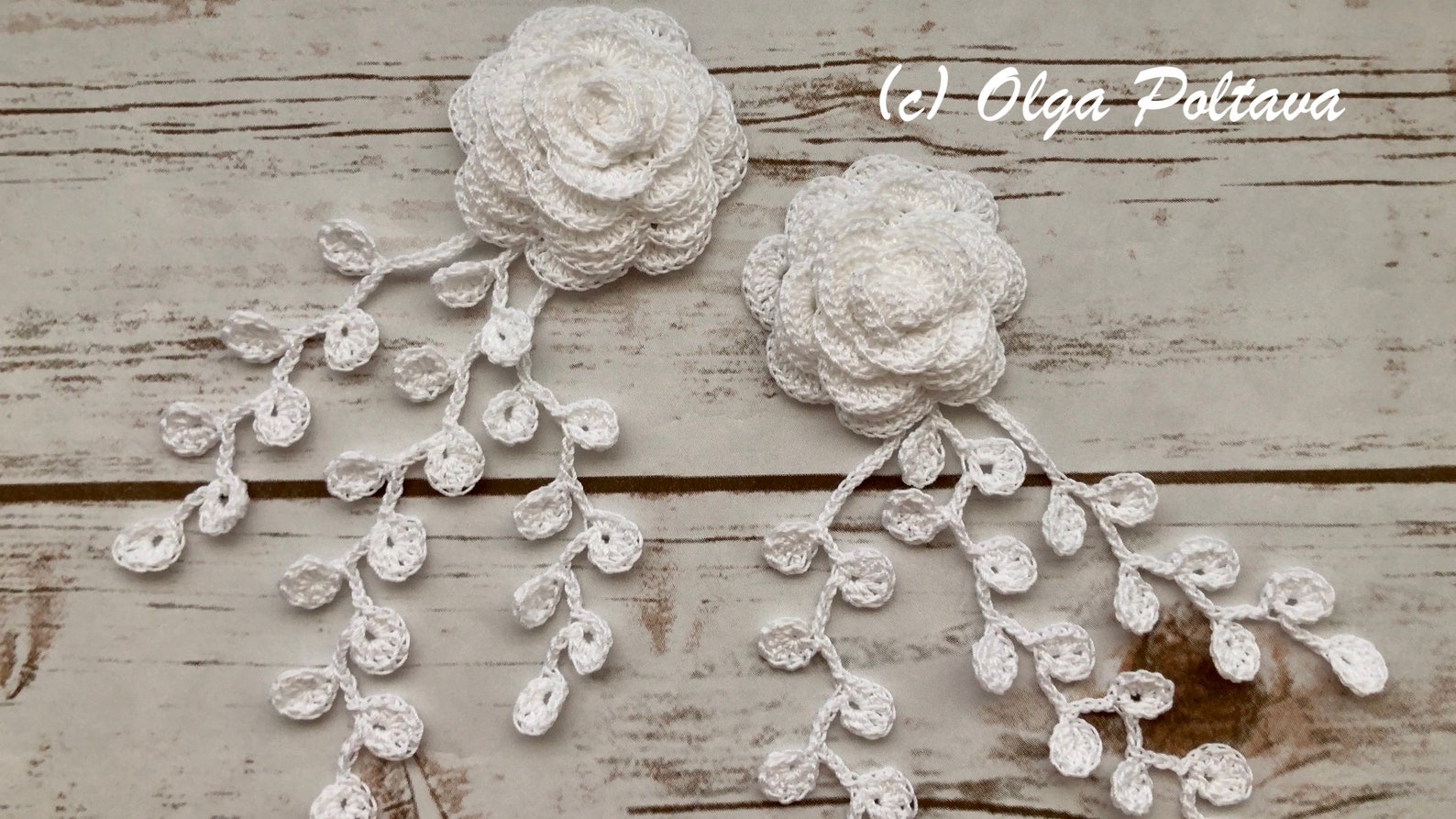 Crochet Pattern, Best Crochet Rose, Plus Vines, Written Crochet ...