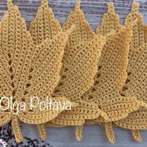 Crochet Pattern, Crochet Maple Leaf Aplique, Coaster, Decoration ...