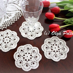 Doily Coaster Crochet Pattern, Small Doily, Lace Coaster, Easy Crochet ...