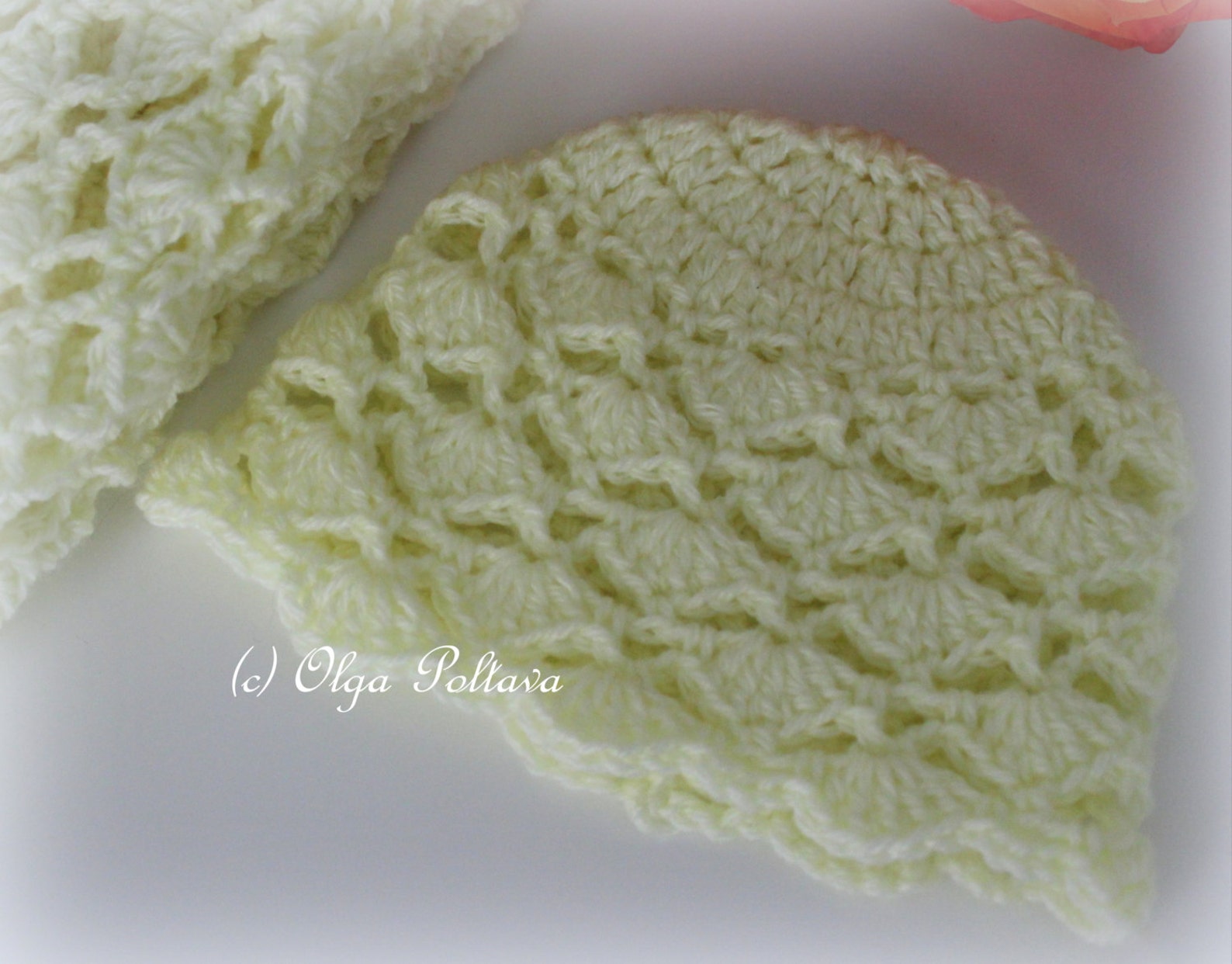 Lacy Shells Baby Blanket and Hat Crochet Patterns Easy to - Etsy