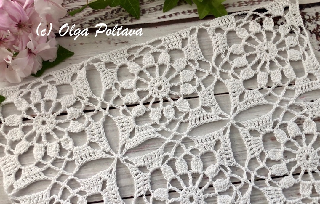 Crochet Pattern, Crochet Lace Motif #2, How to Crochet and Join ...