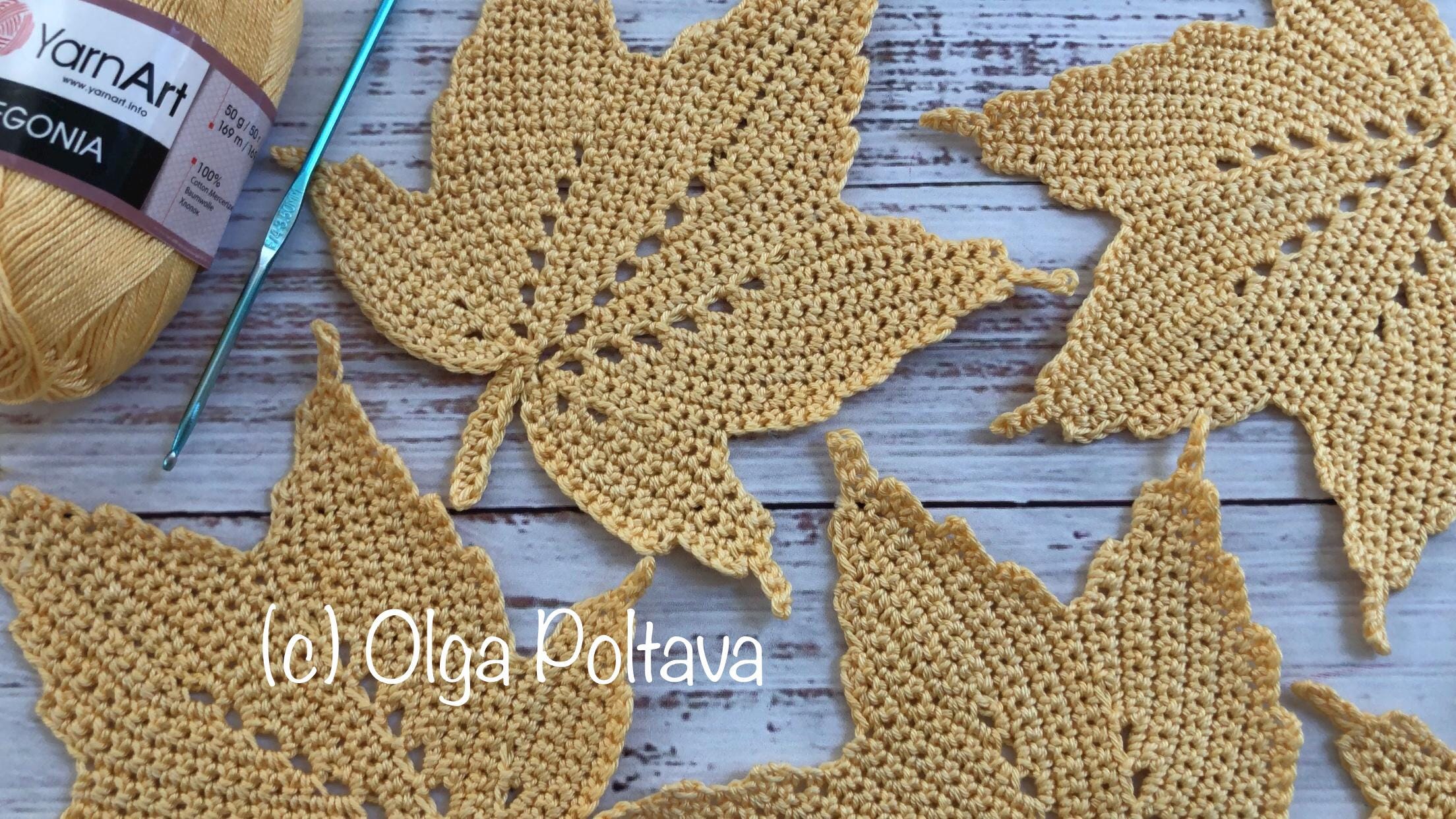 Crochet Pattern, Crochet Maple Leaf Aplique, Coaster, Decoration ...