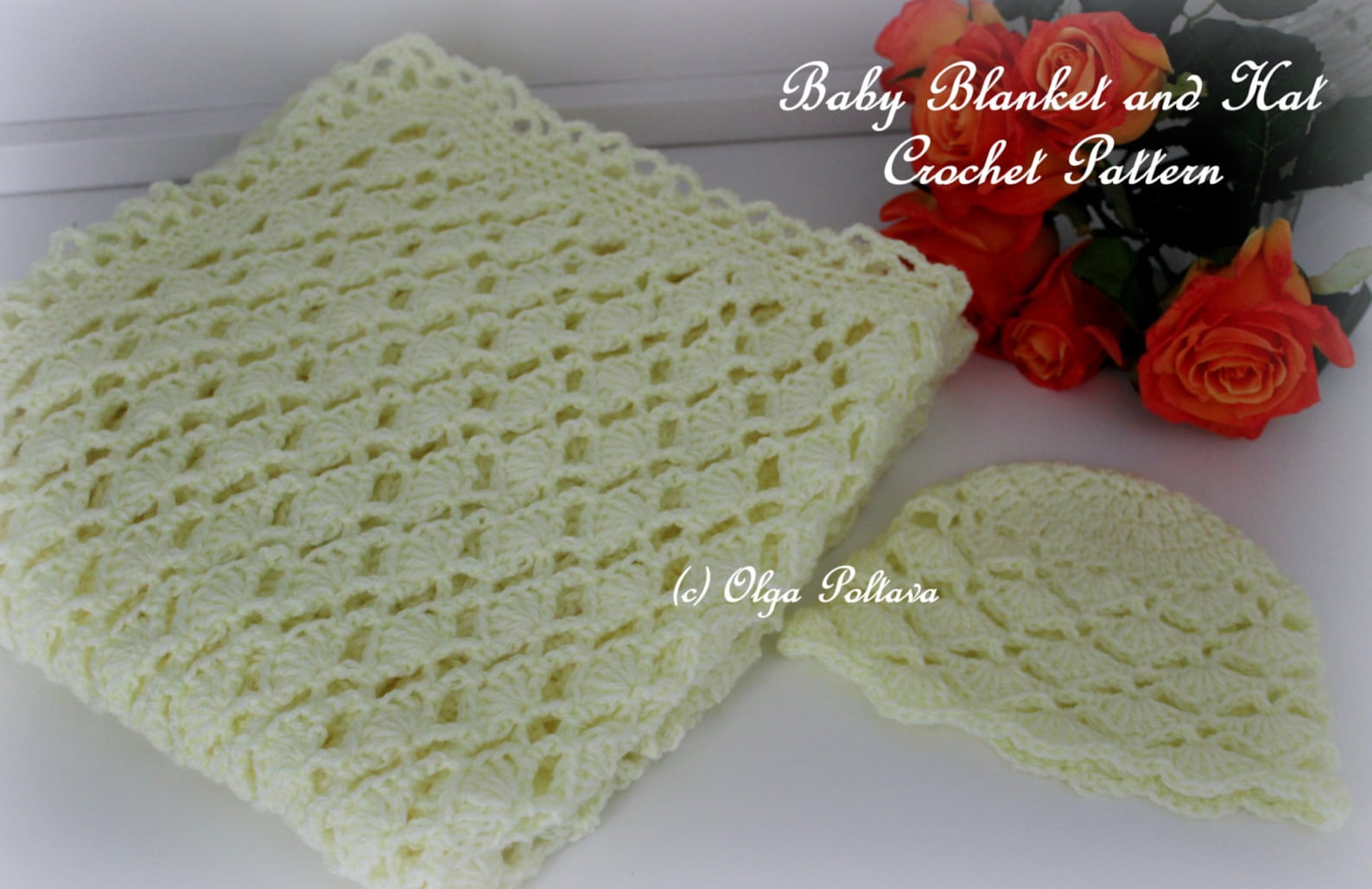 Lacy Shells Baby Blanket and Hat Crochet Patterns Easy to - Etsy