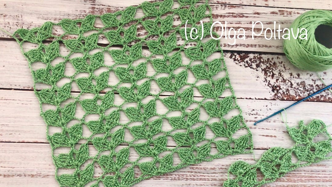 Crochet Pattern, Crochet Lacy Stitch for Spring and Summer Projects ...