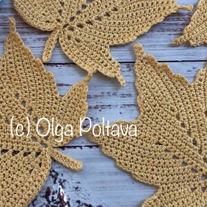 Crochet Pattern, Crochet Maple Leaf Aplique, Coaster, Decoration ...