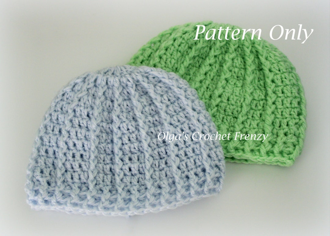 Newborn Baby Beanie Hat Crochet Pattern, Quick to Make, Instant PDF ...