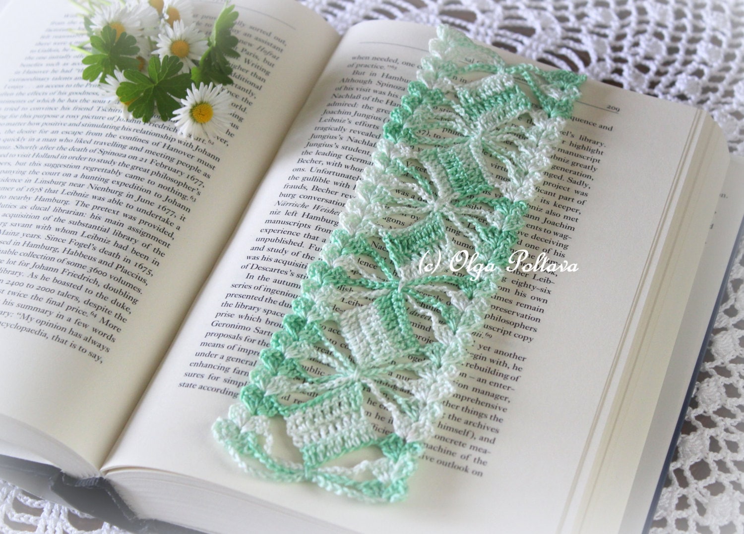 Crochet Bookmark Pattern, Lace Crochet Bookmark, Crochet Lace Edging ...