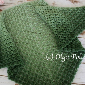 Crochet Pattern, Lacy Shells Crochet Shawl Pattern, Alize Angora Gold ...