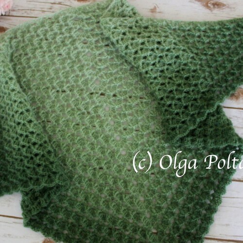 Crochet Pattern Lacy Shells Crochet Shawl Pattern Alize | Etsy