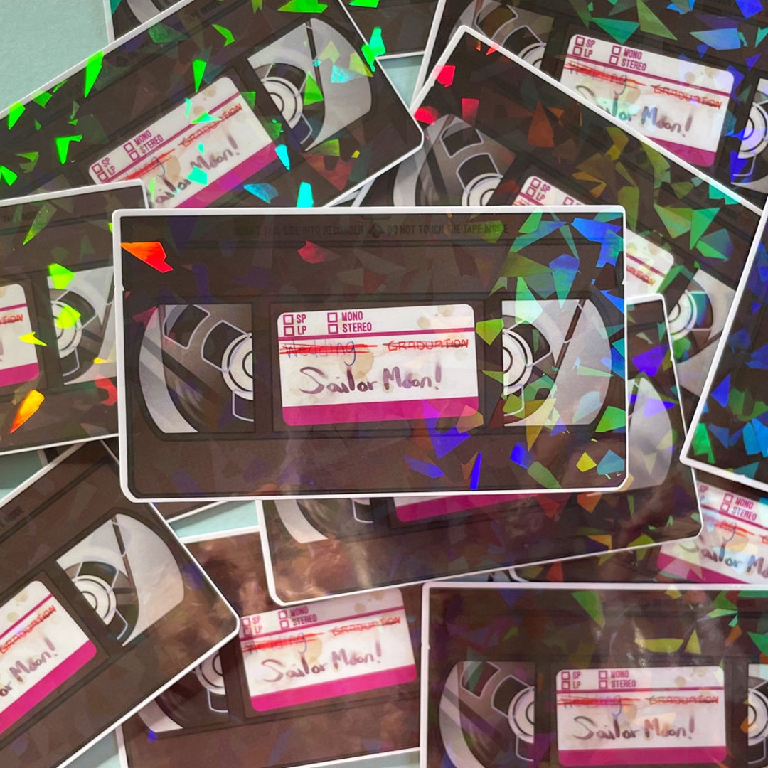 Recorded Blank Vhs Tape Holographic Sticker Decal - Etsy