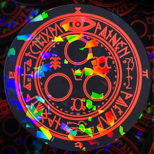 Halo of the Sun Cult Symbol Sigil Holographic Sticker Decal - Etsy