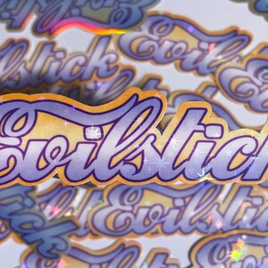 Evilstick Holographic Sticker Decal Meme Reference Design - Etsy