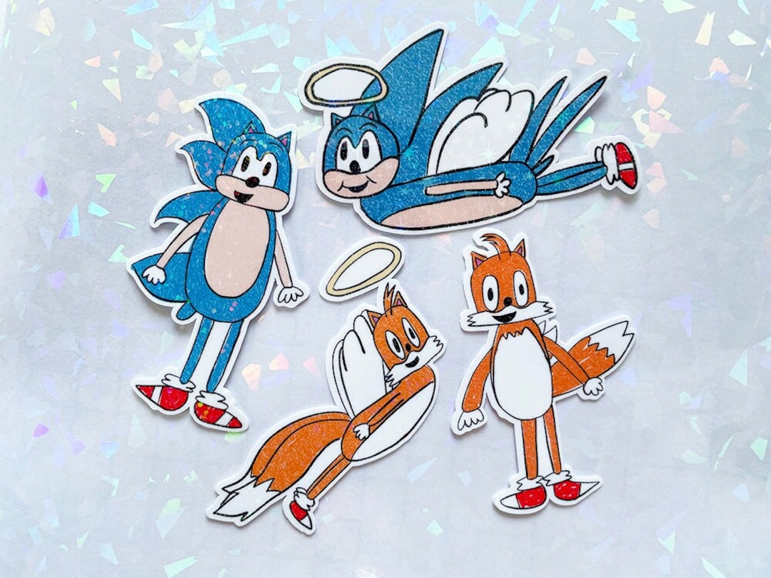 Kid Collab Hedgehog and Fox - Holographic Sticker Decal - Etsy