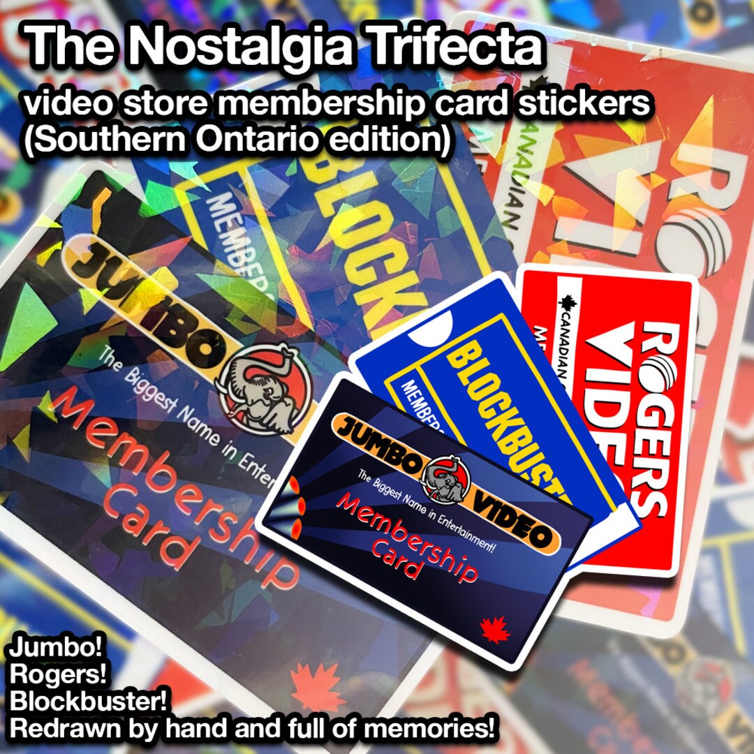 Retro VHS Video Rental Membership Stickers - the Nostalgia Trifecta ...