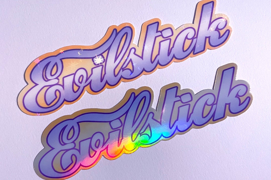 Evilstick Holographic Sticker Decal Meme Reference Design - Etsy