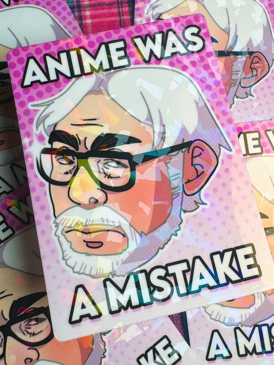 Anime Was a Mistake Miyazaki Holographic Sticker Decal - Etsy